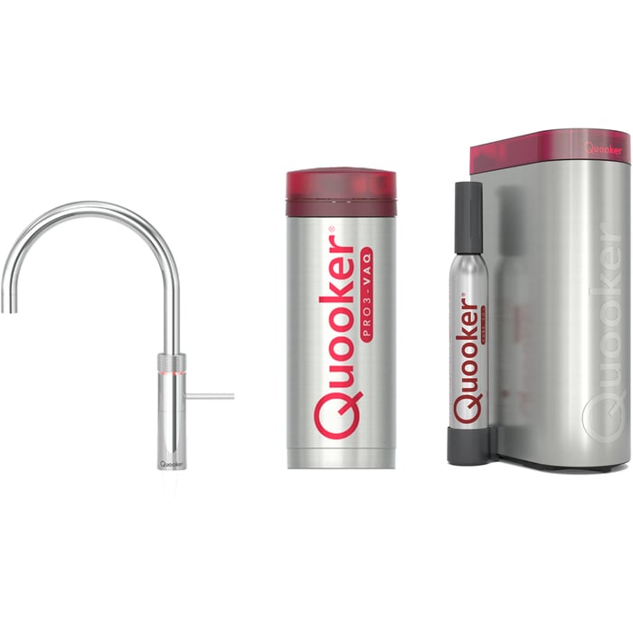 Quooker Fusion round met PRO3 boiler en CUBE reservoir 5-in-1 kokend ...
