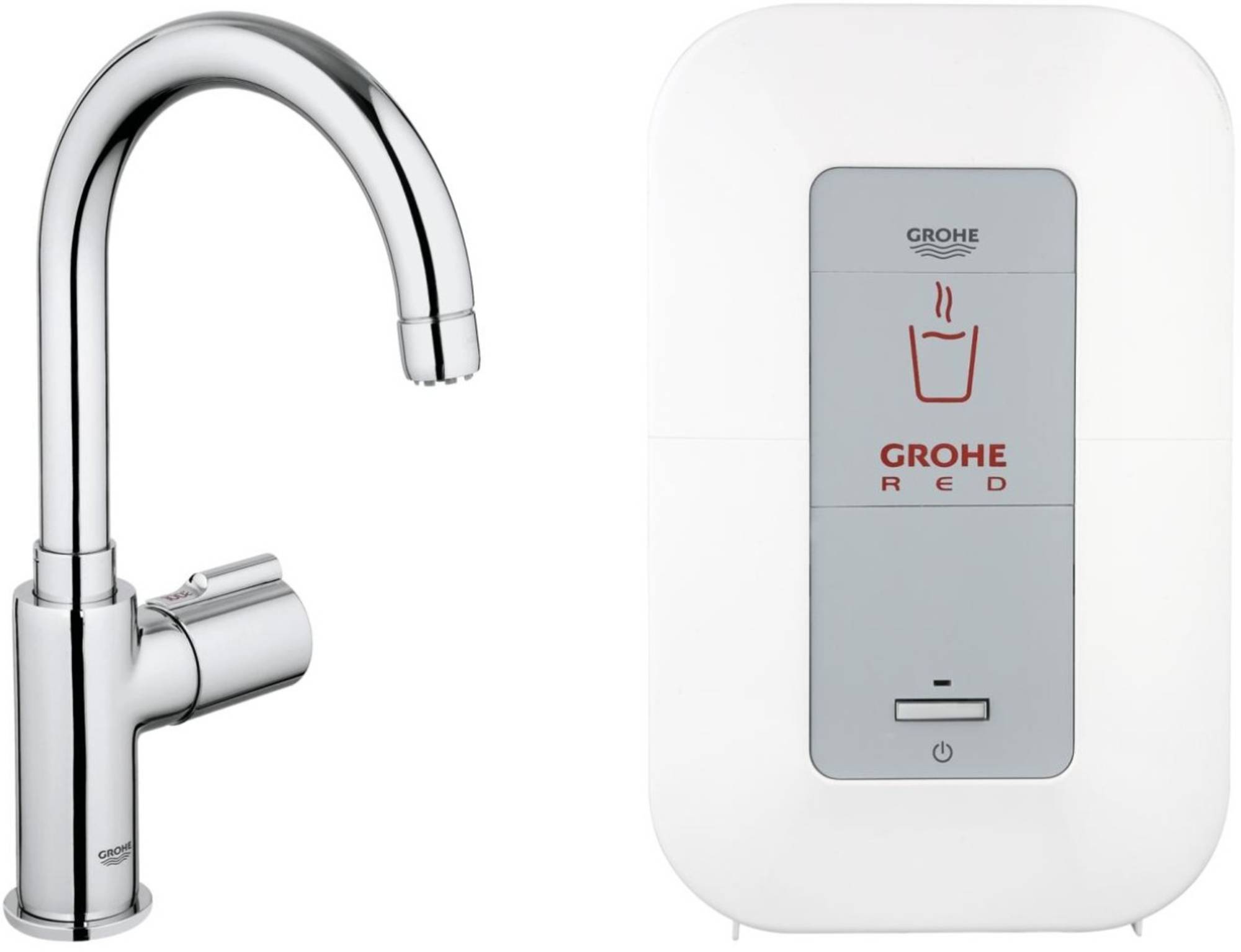 Grohe Red Mono Keukenkraan en single boiler Chroom - Saniweb.nl