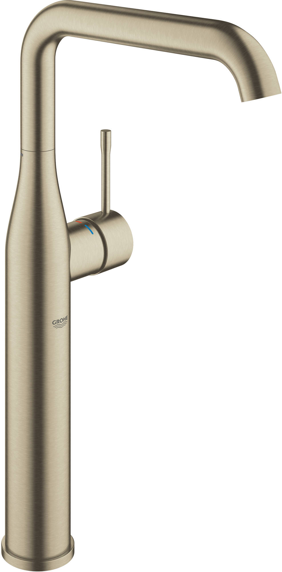 Grohe Essence New Wastafelmengkraan Hoog met gladde body Nickel ...