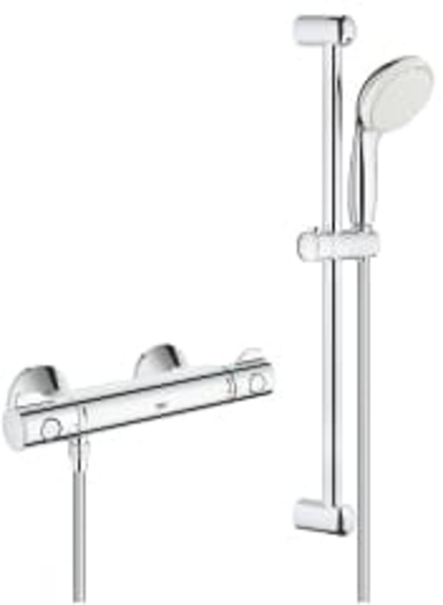 Grohe Grohtherm 800 Comfortset met thermostaat en glijstang Chroom ...