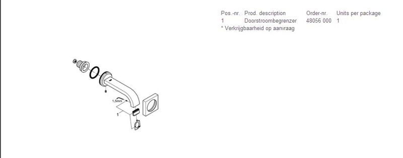 Grohe Allure baduitloop wand Chroom - Saniweb.nl