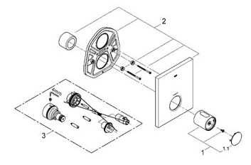 Grohe Grohtherm F afdekset voor centraal thermostaat Chroom - Saniweb.nl