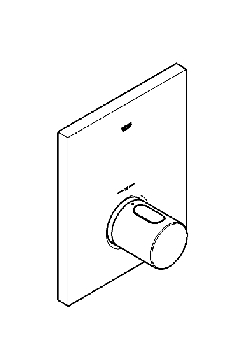 Grohe Grohtherm F afdekset voor centraal thermostaat Chroom - Saniweb.nl