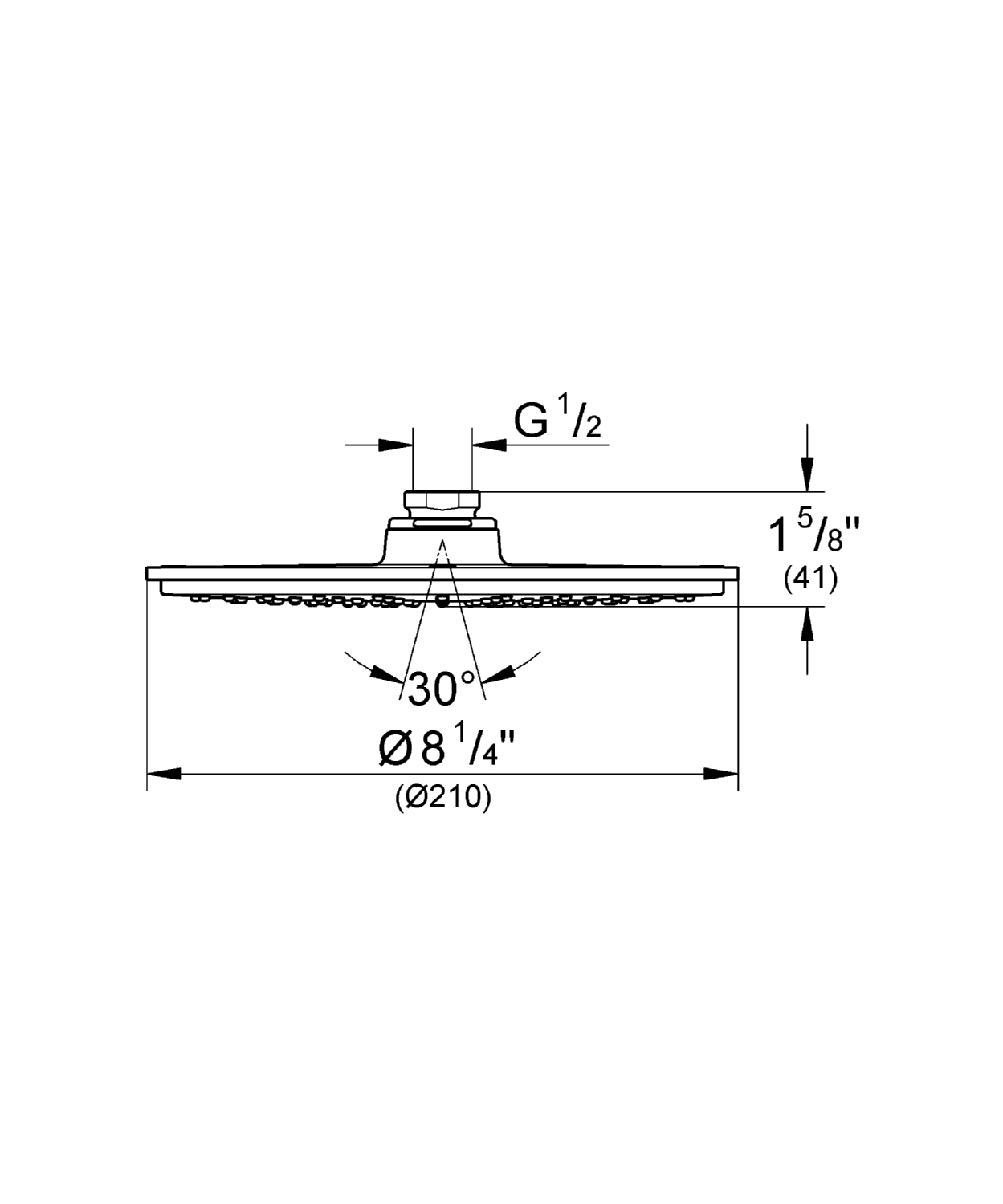 Grohe Rainshower Cosmo Hoofddouche 9,5 L/M - Saniweb.nl