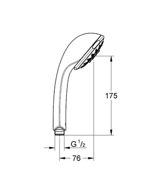 Grohe Relexa handdouche five Chroom - Saniweb.nl