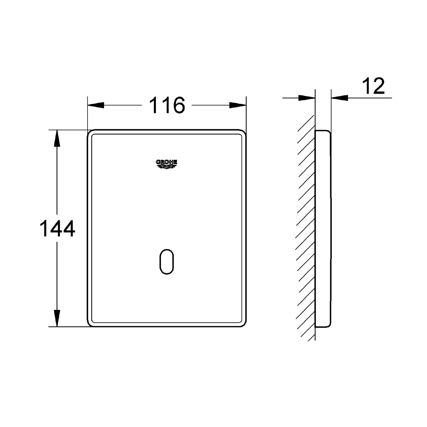 Grohe Tectron-Ir Urinoirplaat Skate 230 V - Saniweb.nl