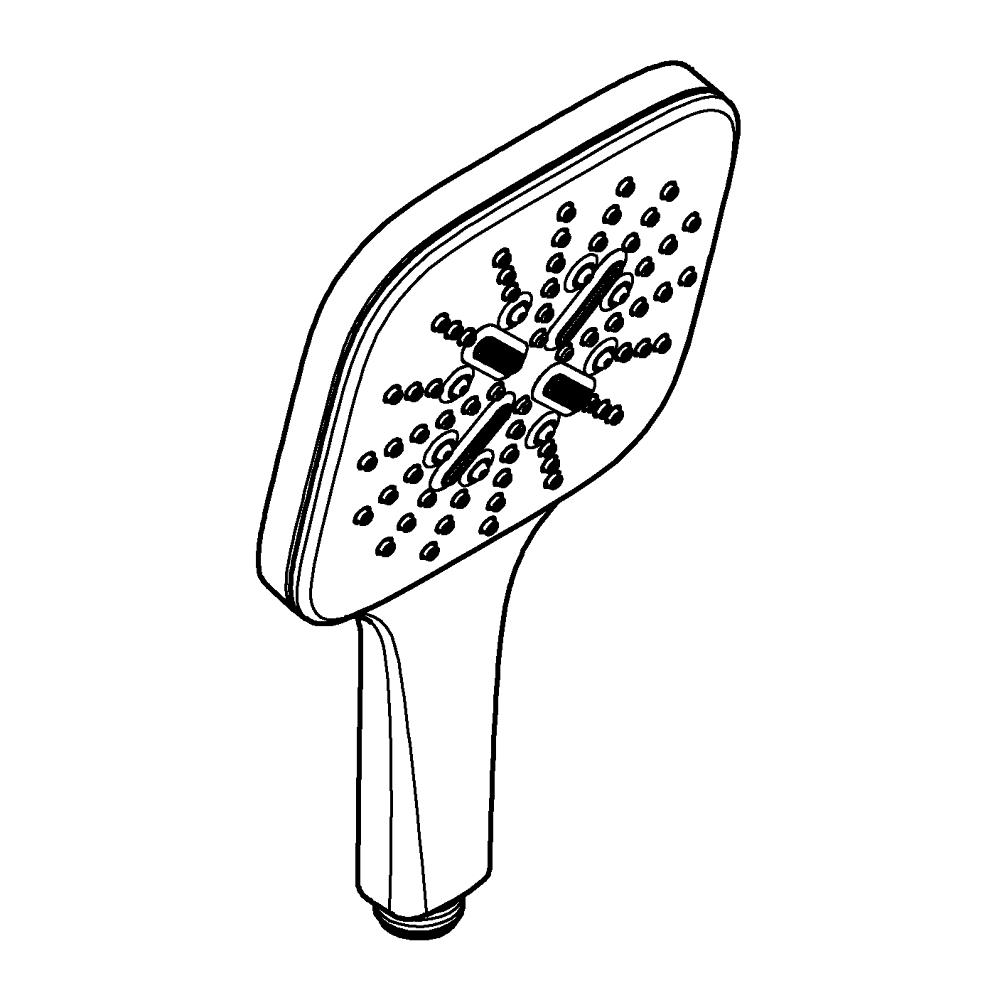 Grohe QuickFix Vitalio SmartActive handdouche vierkant 3 straalsoorten ...