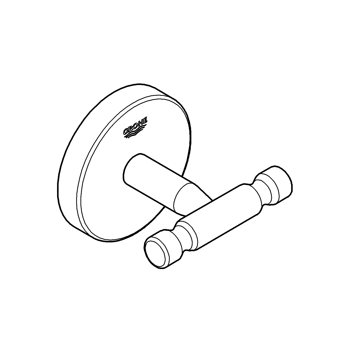 Grohe Bau Cosmopolitan Haak chroom - Saniweb.nl