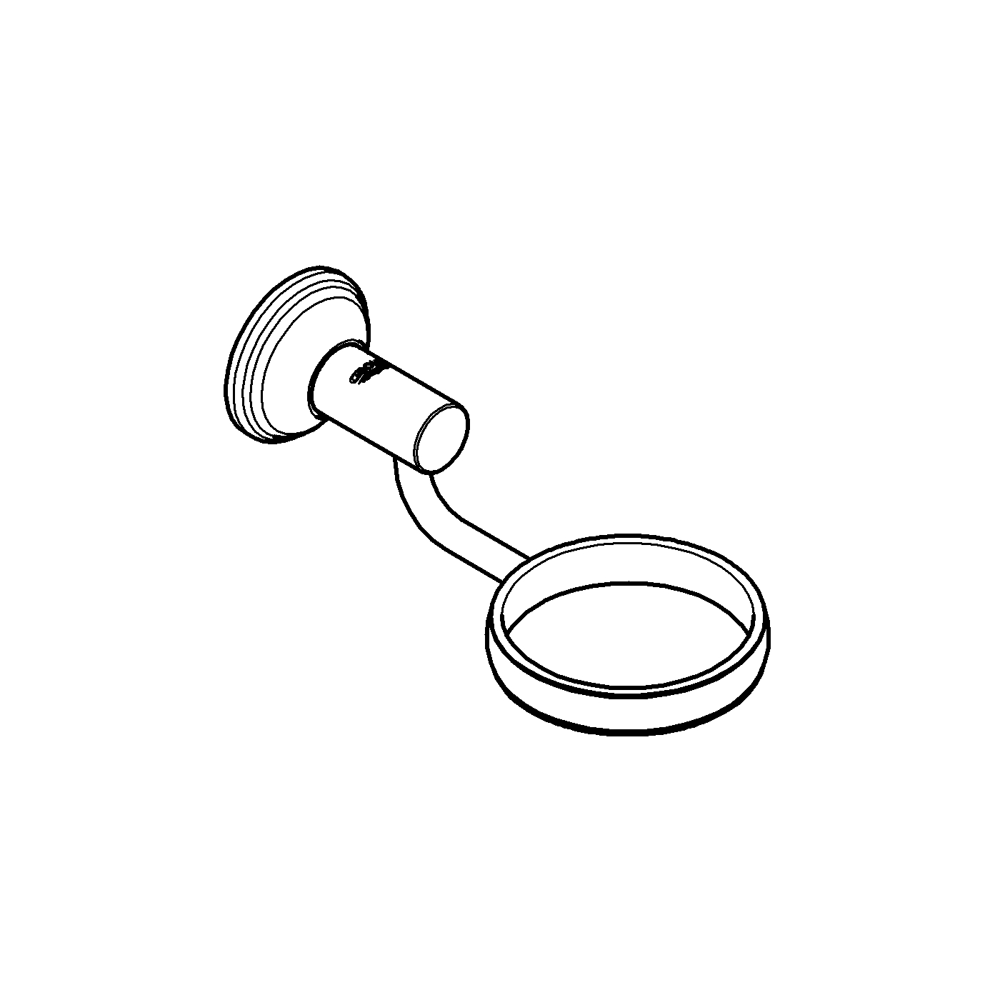 Grohe Essentials Authentic wandhouder chroom - Saniweb.nl