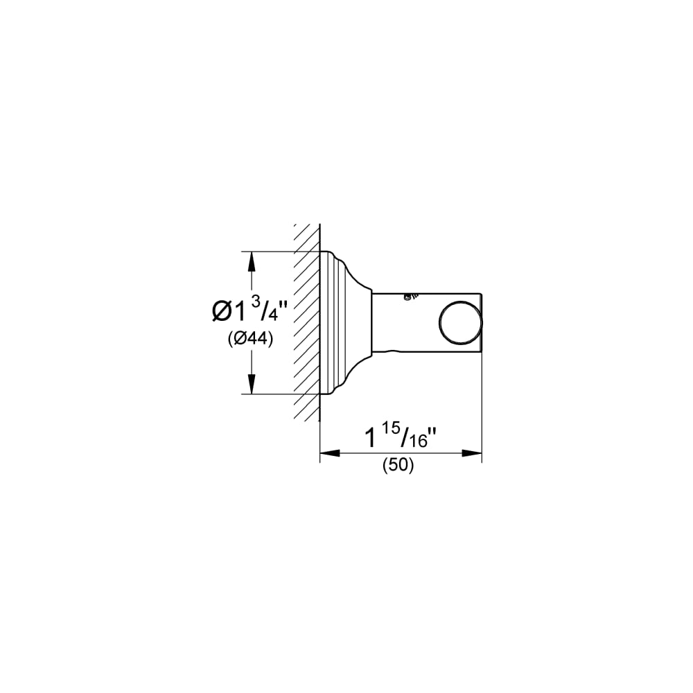 Grohe Essentials Authentic haak Chroom - Saniweb.nl