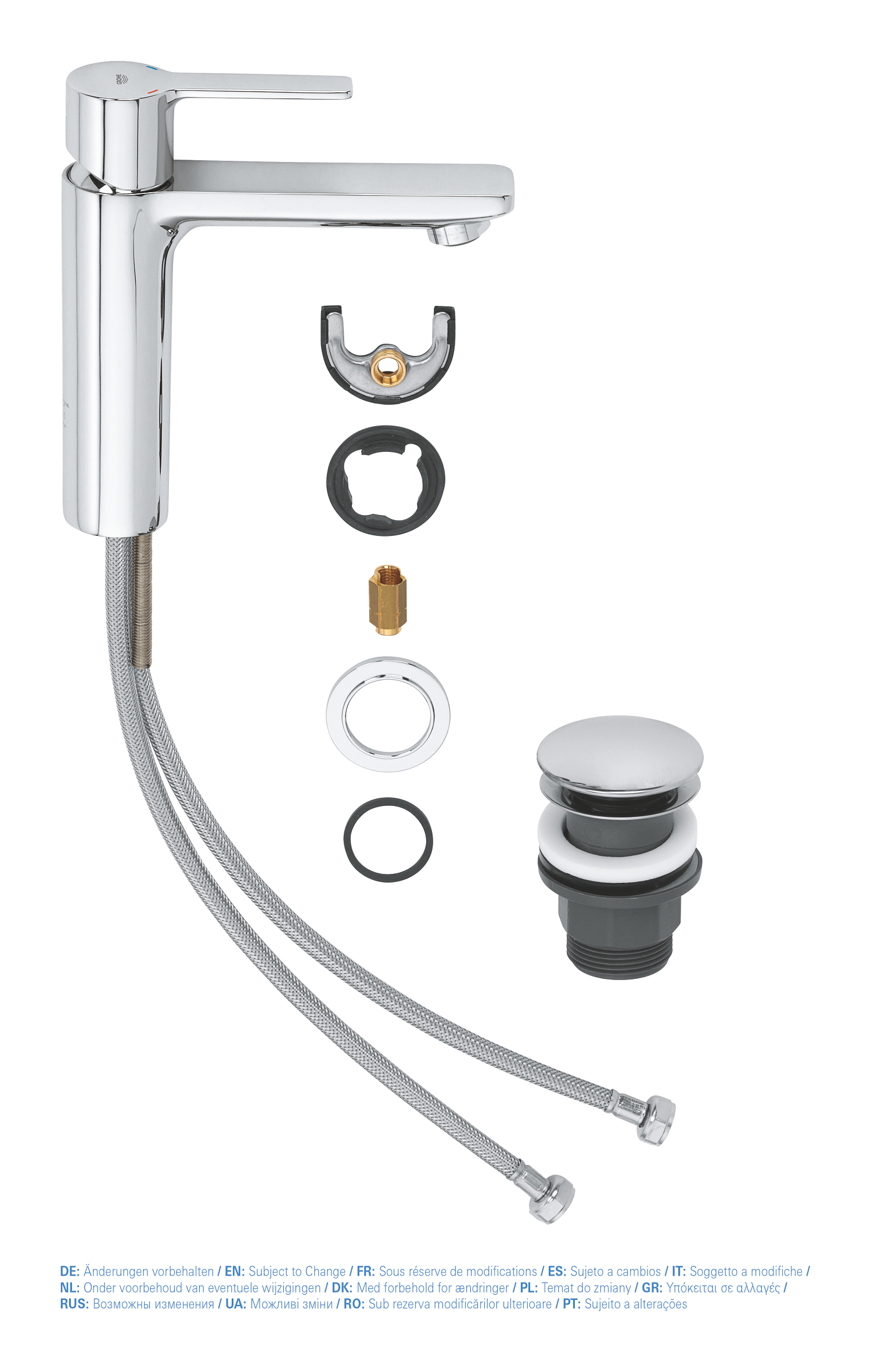 Grohe Lineare New 1-gats wastafelmengkraan Chroom S-size - Saniweb.nl